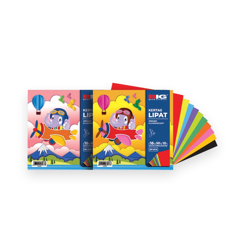 Jual BIG Kertas Lipat Origami 10 Warna 2 Sisi Isi 50 Lembar | Shopee ...