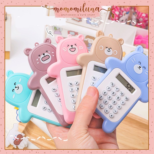 Jual Mini cute bear calculator kalkulator mini beruang lucu cute MK1312 ...