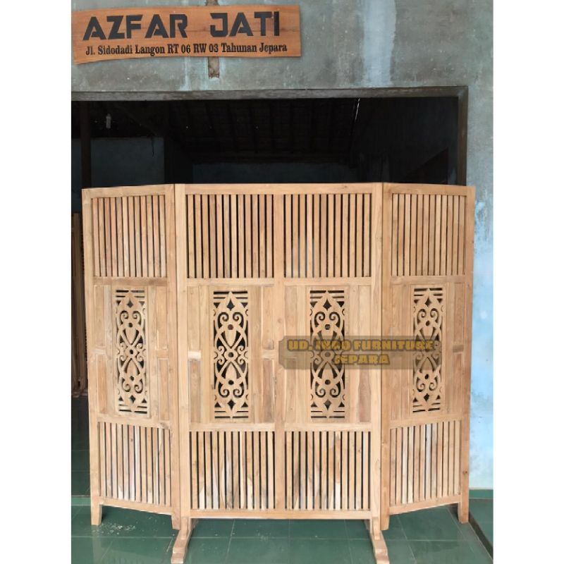 Jual sketsel ruangan penyekat ruangan / partisi minimalis bahan kayu ...