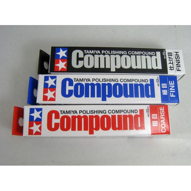 Jual Tamiya Compound Set - Coarse, Fine, Finish - Finishing Material ...