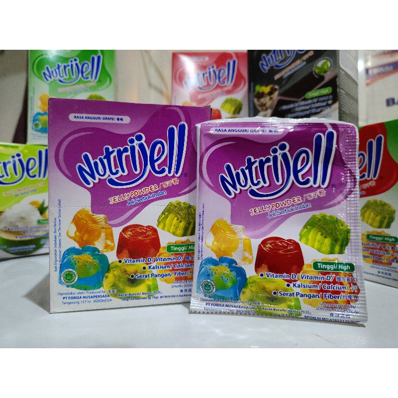 Jual Tepung Agar-Agar Nutrijell Rasa Anggur 15 gr (1 Bungkus) | Shopee ...
