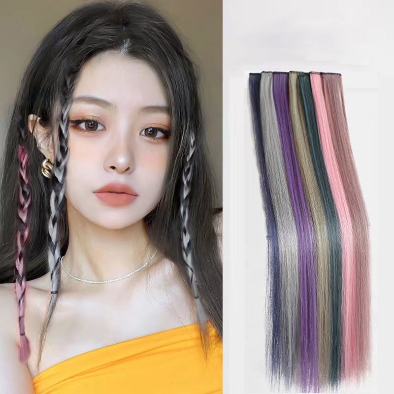Jual hair clip warna/Wig Rambut Palsu Wanita Pemanjang Rambut Palsu ...
