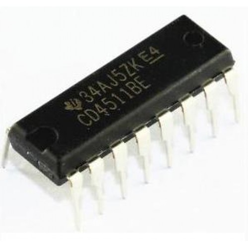 Jual IC CD4511BE CD4511 BCD to 7 Segment Decoder Driver Latch DIP-16 ...