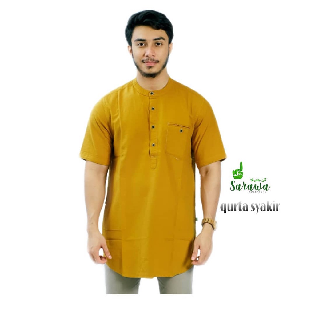 Jual Kurta Sarawa Original Polos Katun Linen Kurta Gamis Kemko Kemeja ...