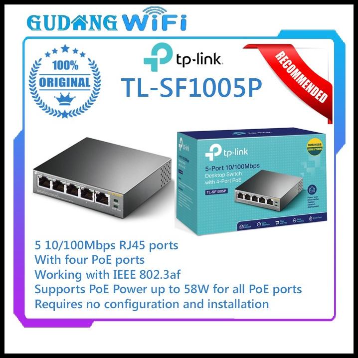 Jual Tp-Link Tl-Sf1005P 5-Port 10/100Mbps Desktop Switch | Shopee Indonesia