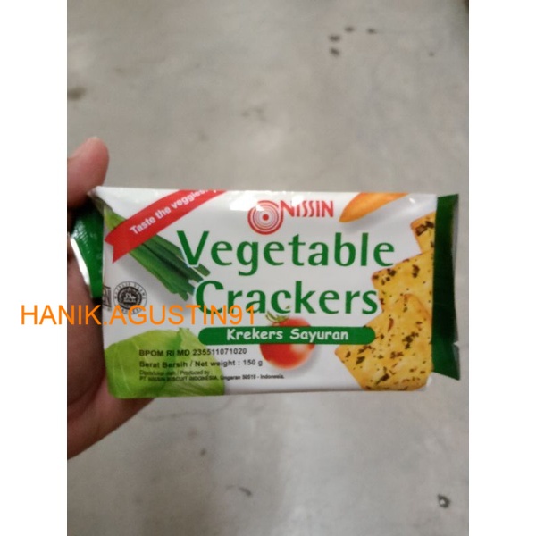 Jual Nissin Vegetable Crackers / Krekers Sayuran 150g MB91 | Shopee ...