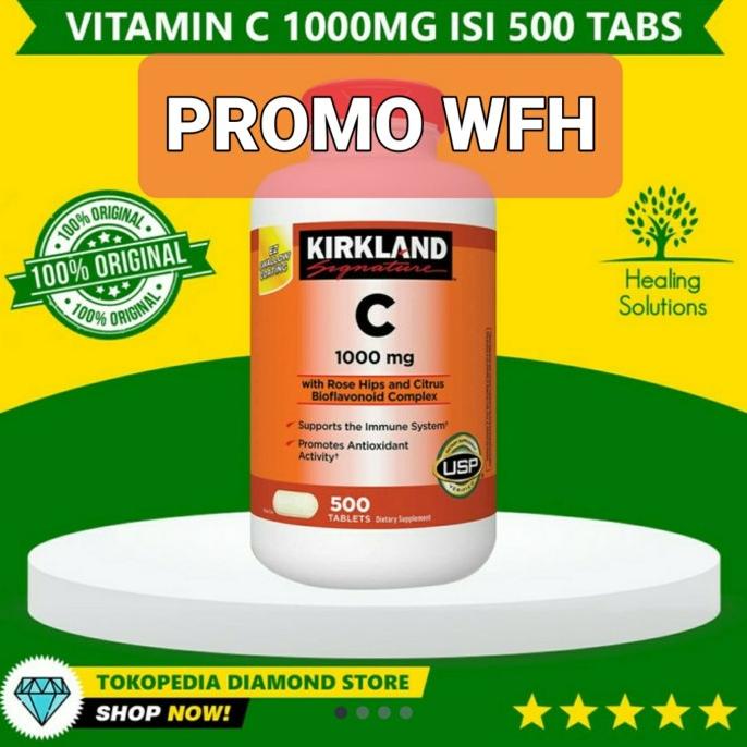 Jual Kirkland Vitamin C 1000 mg, 100 % original, Made in USA, 500 ...