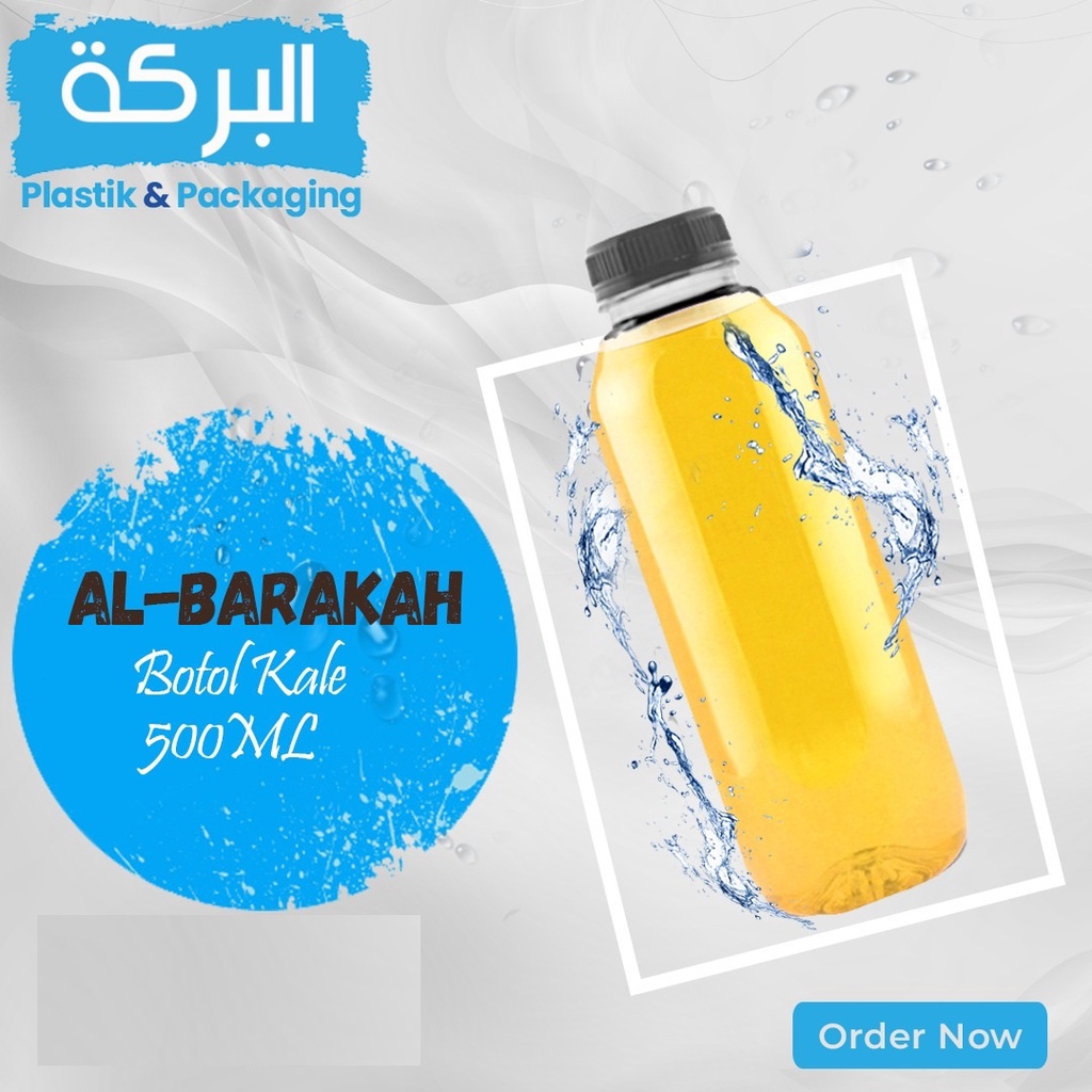 Jual Botol Kale 500ml Botol Kemasan Minum Plastik Putih/Hitam Botol Jus ...