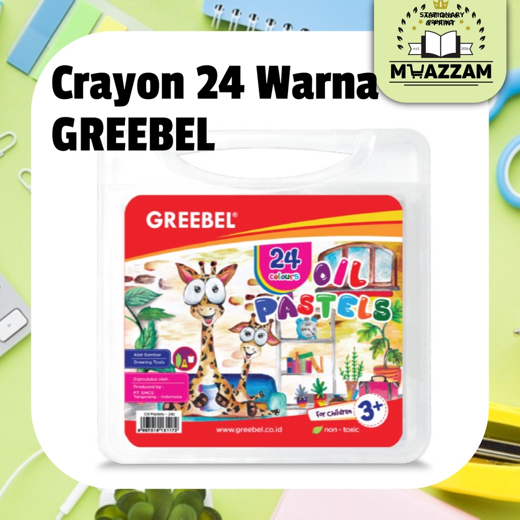 Jual GREEBEL Crayon Krayon Kids Oil Pastel 24 Warna | Shopee Indonesia