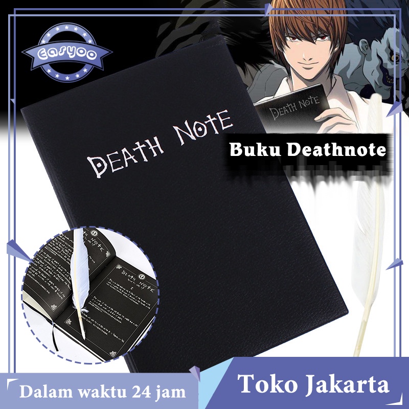 Jual Anime Buku Death Note Book Catatan Dengan Casing Dan Pena Bulu Dan ...