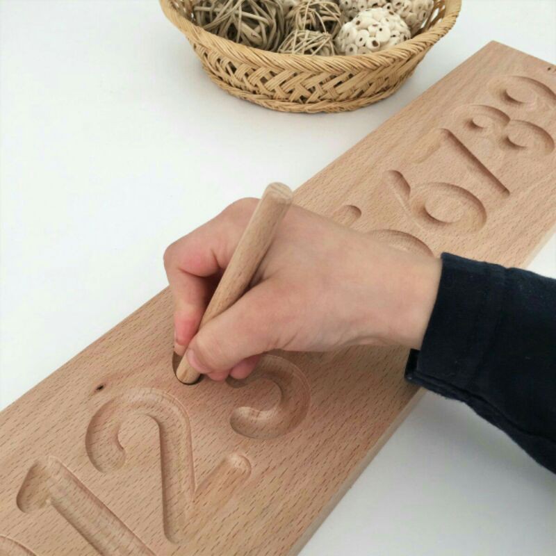 Jual Montessori Tracing Board Learning Resource Wooden Pre Writing Toys ...