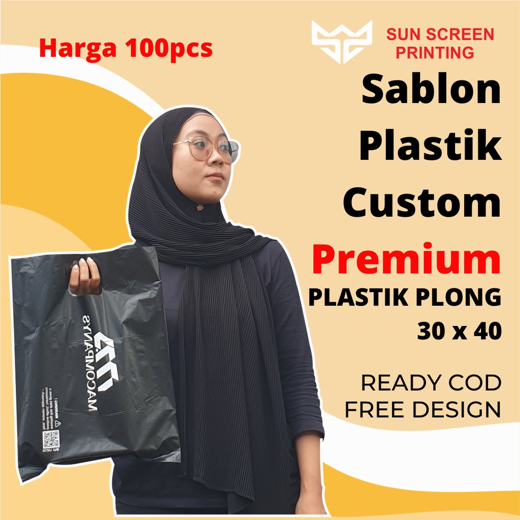 Jual Plastik Sablon Custom Olshop Plong HD 30x40 Free Design 100pcs ...