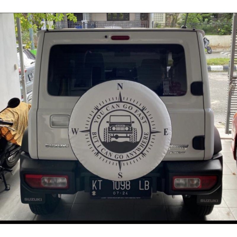 Jual cover ban serep sarung ban serep mobil suzuki jimny katana whithe ...