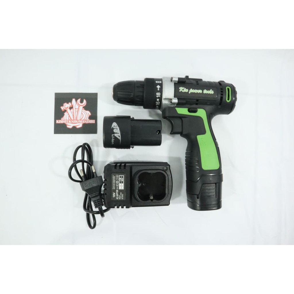 Jual KIN POWER TOOL CORDLESS DRILL MESIN BOR TEMBOK 18V-TOKO ASIA ...