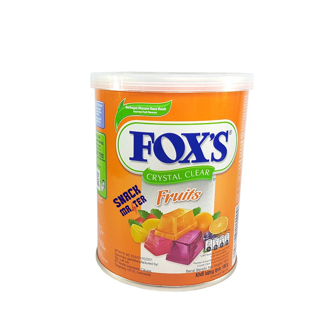 Jual Permen FOXS Kaleng Crystal Clear Candy - Netto 180 gr | Shopee ...