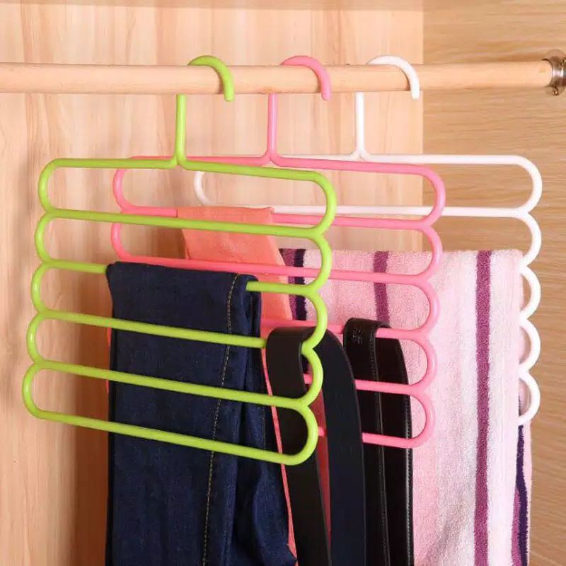 Jual Hanger Pakaian 5 in1 Gantungan Multifungsi Hanger Handuk Hanger ...