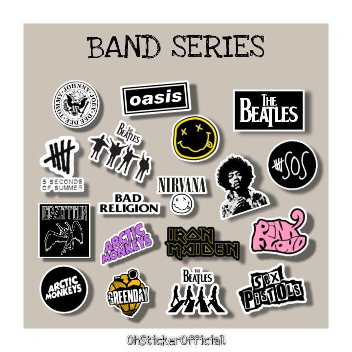 Jual STICKER BAND SERIES STIKER CASE HANDPHONE HP LAPTOP TUMBLR WALL ...