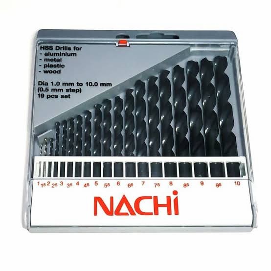 Jual MATA BOR BESI NACHI SET 1 - 10 HSS 19 PCS BOX PLASTIC JAPAN ...