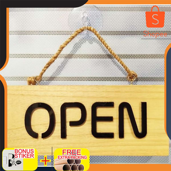 Jual Sign Toko - Kayu - Open & Close Keren | Shopee Indonesia