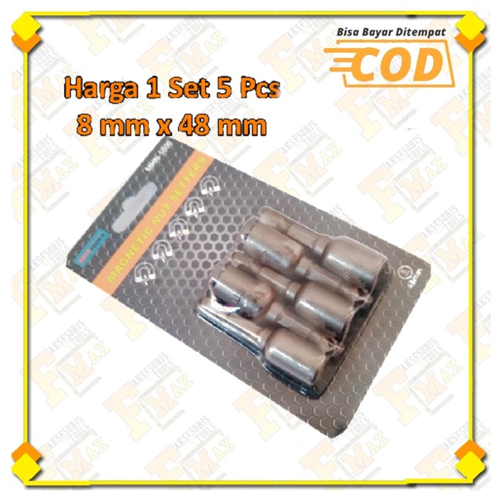 Jual Mata bor baut roofing socket 8mm rofing Magnetic Driver Magnet Hex ...