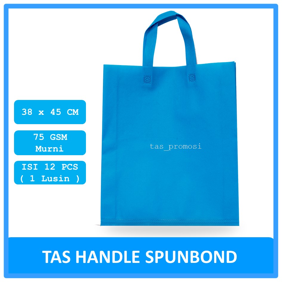 Jual Goodie bag Spunbond Handle 38x45 Biru Pocari Satuan / Tas Spunbond ...