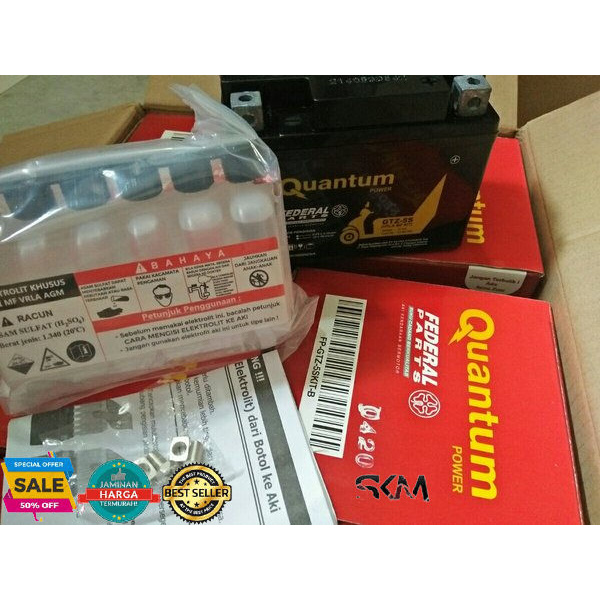 Jual Aki Accu Federal Quantum Gtz 5S Mf 12Volt | Shopee Indonesia