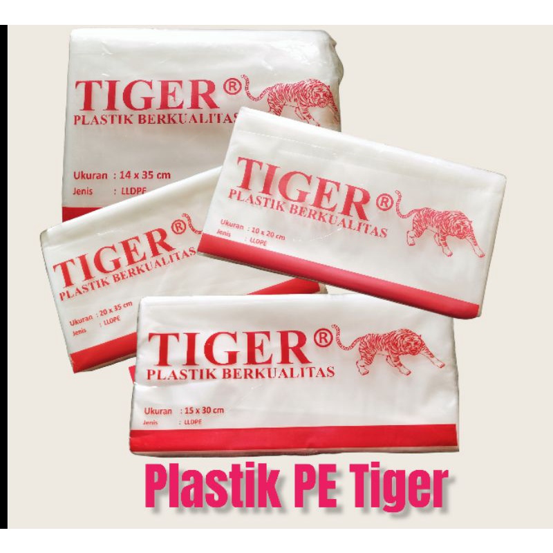 Jual Plastik PE Tiger 10 x 20,14x35,20x35,15x30 ukuran 1/4 kg | Shopee ...