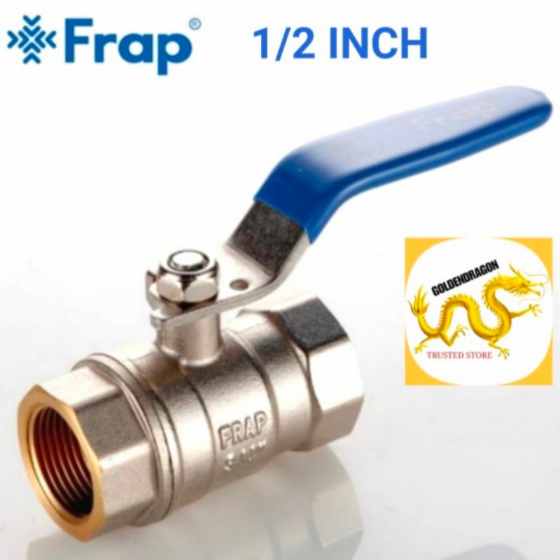 Jual Stop kran ball Valve 1/2 inch FRAP Kuningan solid | Shopee Indonesia