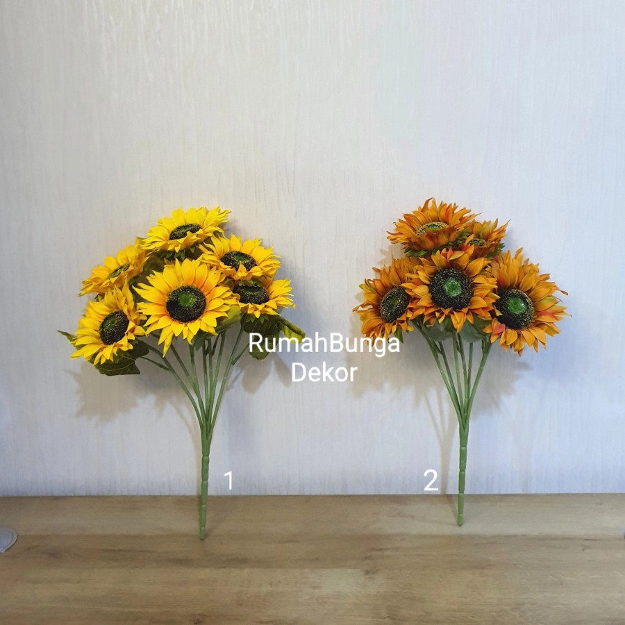 Jual Bunga Matahari Besar Artificial x 7 ( Ada 2 Warna ) | Shopee Indonesia