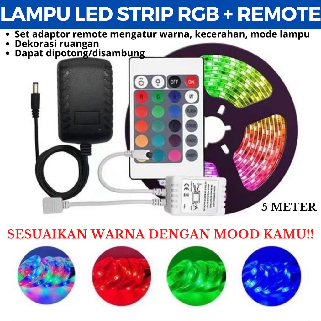 Jual Lampu LED Strip RGB Gaming USB 2M Dekorasi Hias Kamar TV Monitor ...