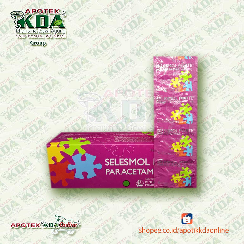 Jual SELESMOL FORTE 10 KAPLET | OBAT DEMAM | OBAT SAKIT KEPALA | Shopee ...
