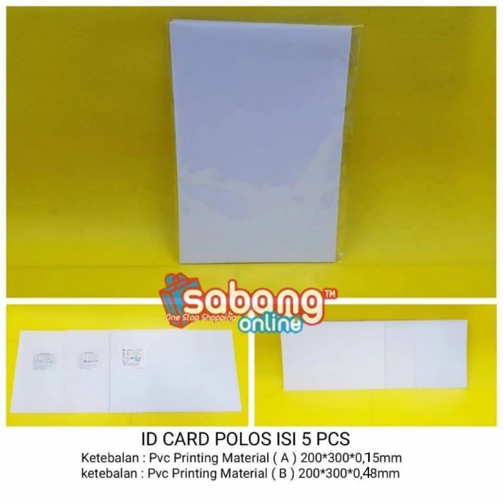 Jual PAPER ID CARD POLOS ISI 5 PCS / ID CARD POLOS | Shopee Indonesia