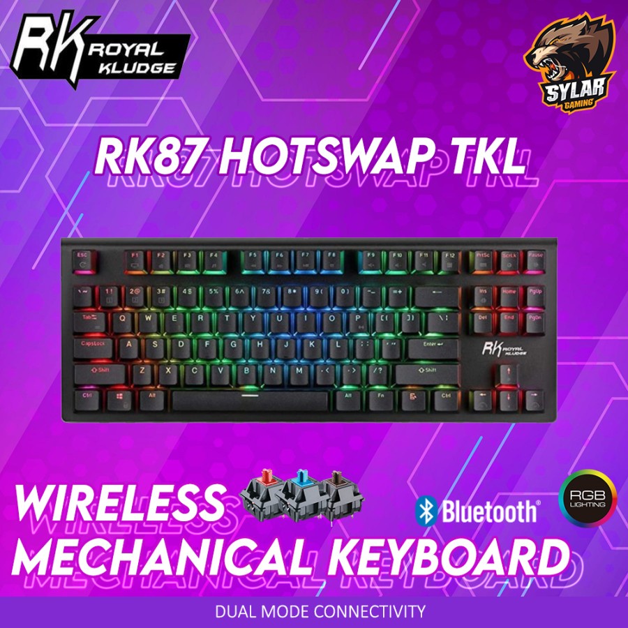 Jual Royal Kludge RK87 / G87 RGB TKL Bluetooth Mechanical Gaming ...