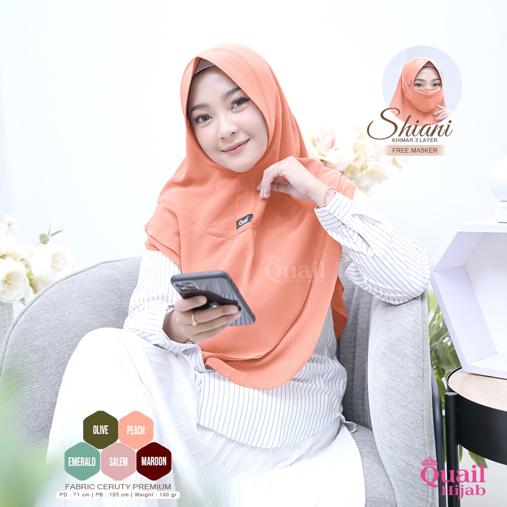 Jual Quail Hijab - SHIANI KHIMAR 3 LAYER | Shopee Indonesia