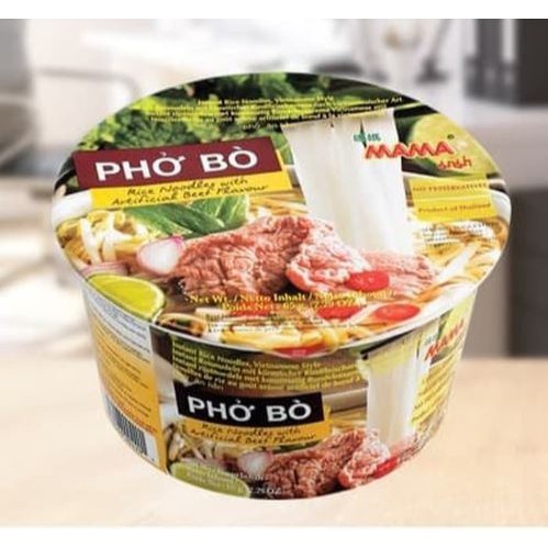 Jual MAMA PHO BO Rice Noodles Beef Flavour 65gr Mie Thailand Po Bo Rasa ...