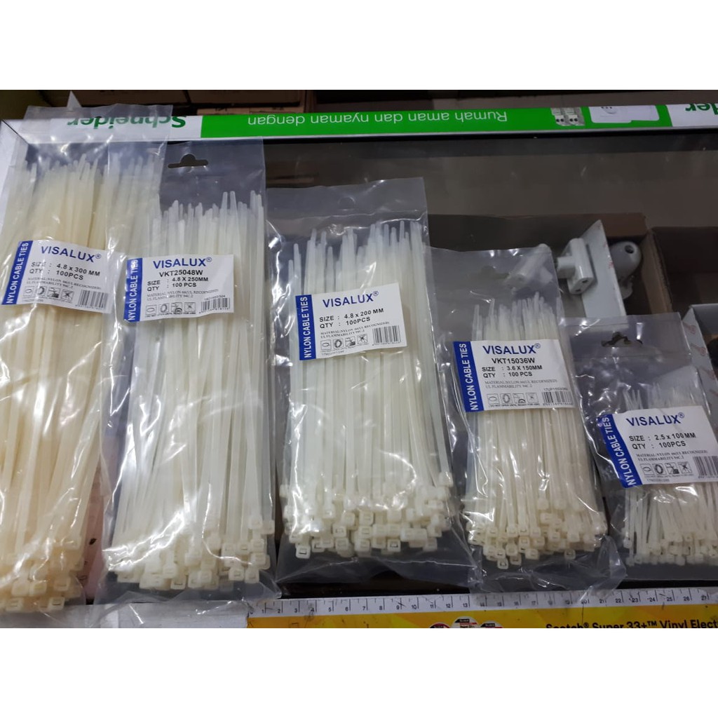 Jual Tali Ripet / Kabel ties / Cable tie Visalux 100x2.5mm / 10CM ...
