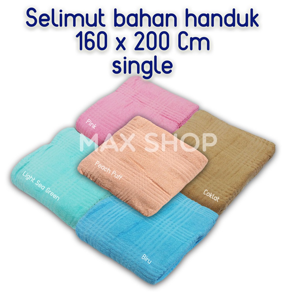 Jual Selimut Handuk Polos Single 160x200 cm / High Quality Towel ...