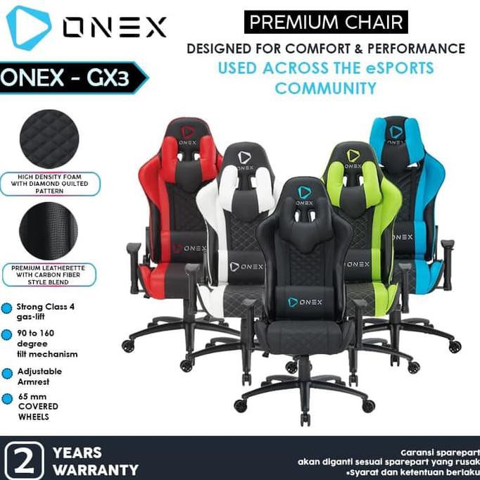 Jual Onex Gx3 Premium Quality Gaming Chair Kursi Gaming Youtuber Game ...