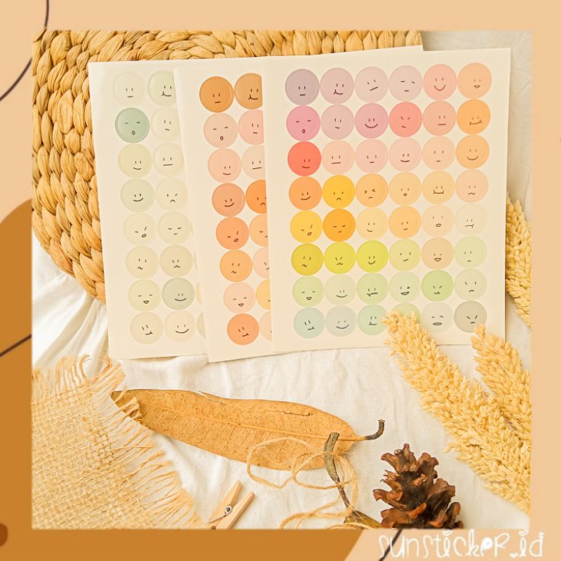 Jual Sticker Pallet Bulat/lingkaran dengan gambar mata Stiker dekorasi ...