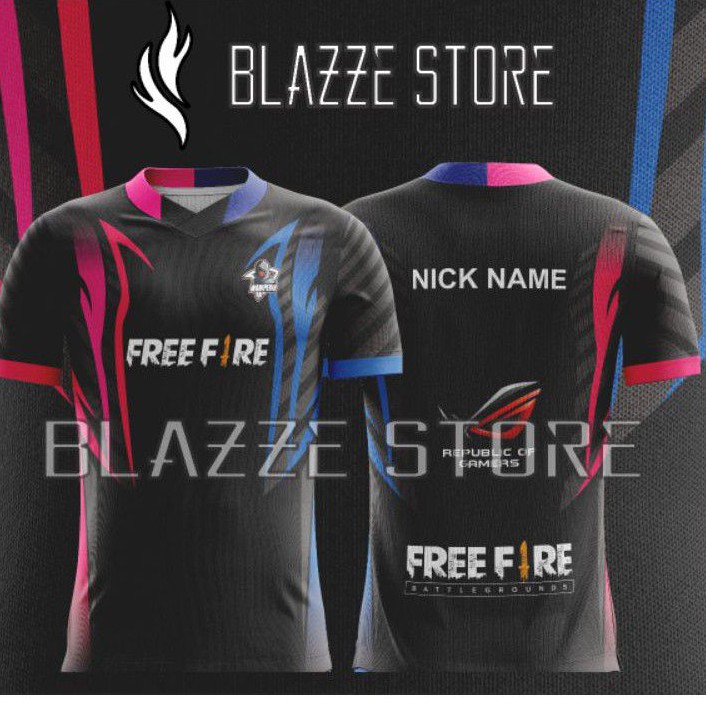 Jual JERSEY GAMING FREEFIRE ESPORT CUSTOME DESAIN MURAH BISA SATUAN ...