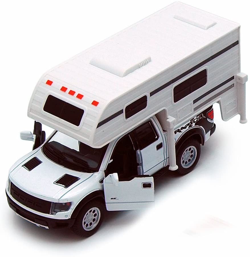 Jual Kinsmart Ford F-150 SVT Raptor SuperCrew Truck Camper - Putih ...