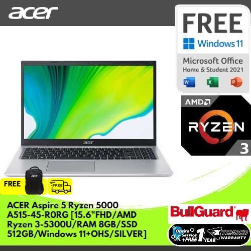 Jual ACER ASPIRE 5 RYZEN 5000 A515-45-R0RG [15.6"FHD/AMD RYZEN 3-5300U ...