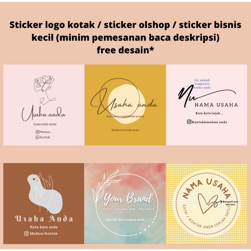 Jual STICKER LOGO KOTAK / STICKER OLSHOP / STICKER LABEL OLSHOP ...
