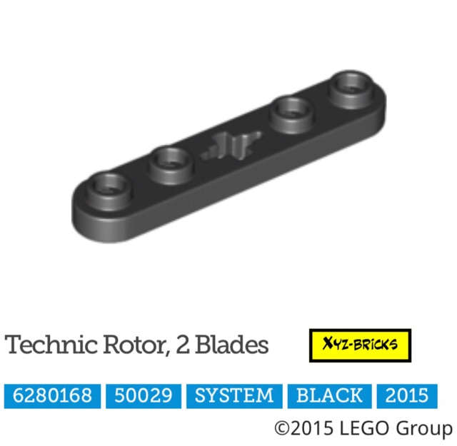 Jual LEGO PARTS 6280168 - Technic Rotor 2 Blades Black | Shopee Indonesia