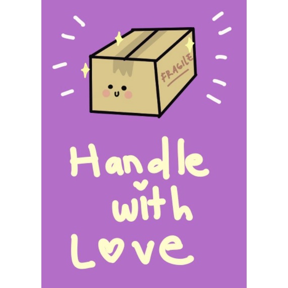 Jual cute fragile sticker 5x7cm | Shopee Indonesia