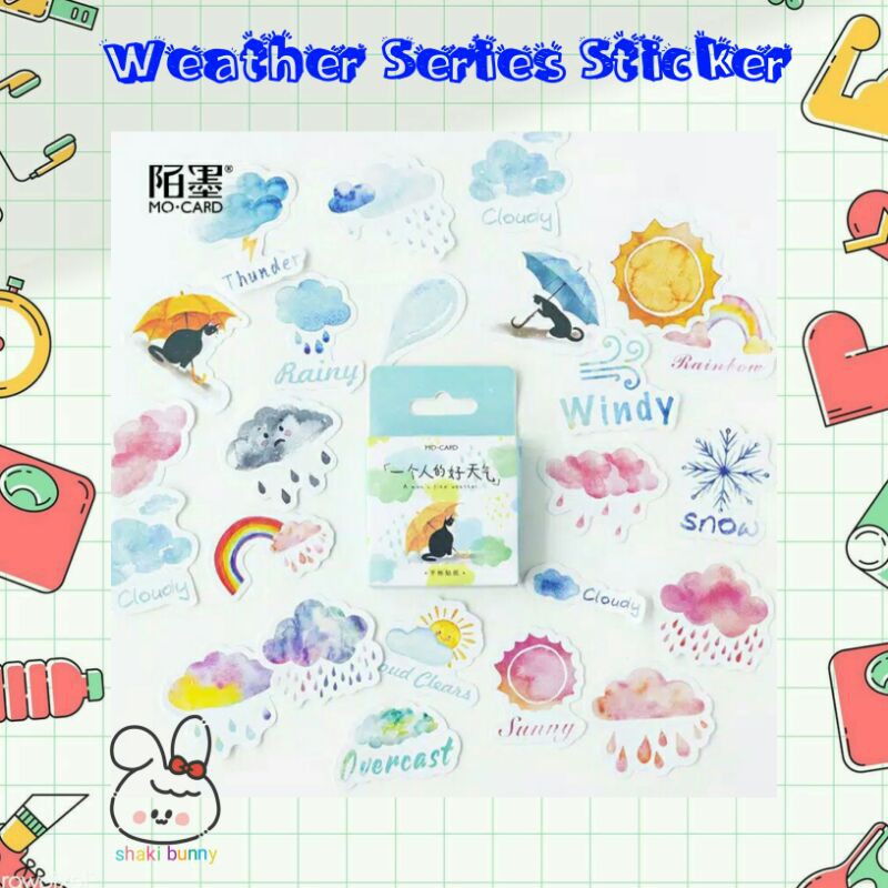 Jual Sticker Kawaii Weather Series (45pcs) / Stiker Seri Musim | Shopee ...