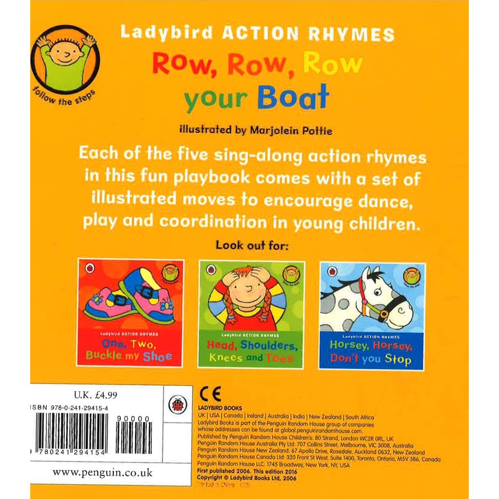 Jual Board Book Nursery Action Rhymes Row Row Row Your Boat | Shopee ...