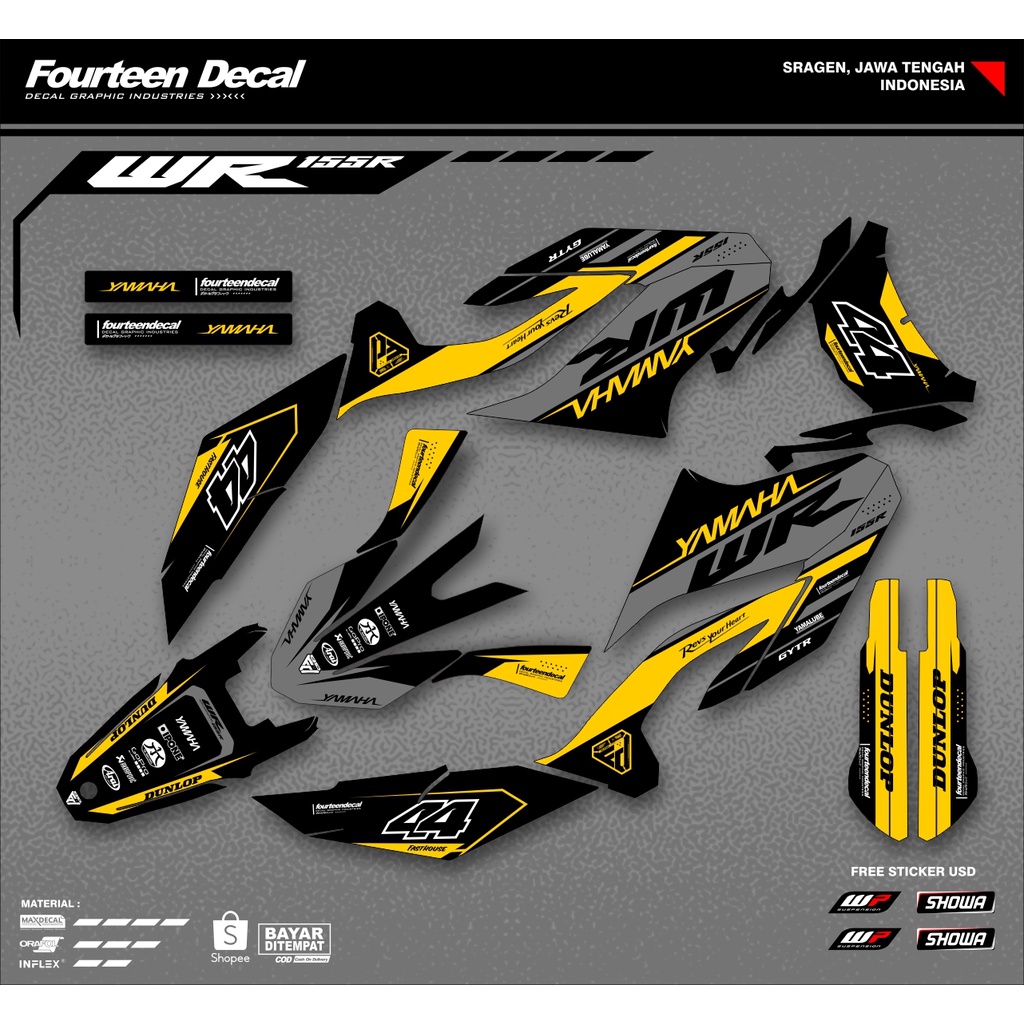 Jual DECAL WR 155 - stiker dekal motor yamaha wr 155 25 | Shopee Indonesia