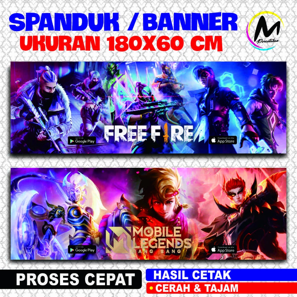 Jual Spanduk Konter Game / Hiasan Dinding / Ukuran 180x60 Cm | Shopee ...