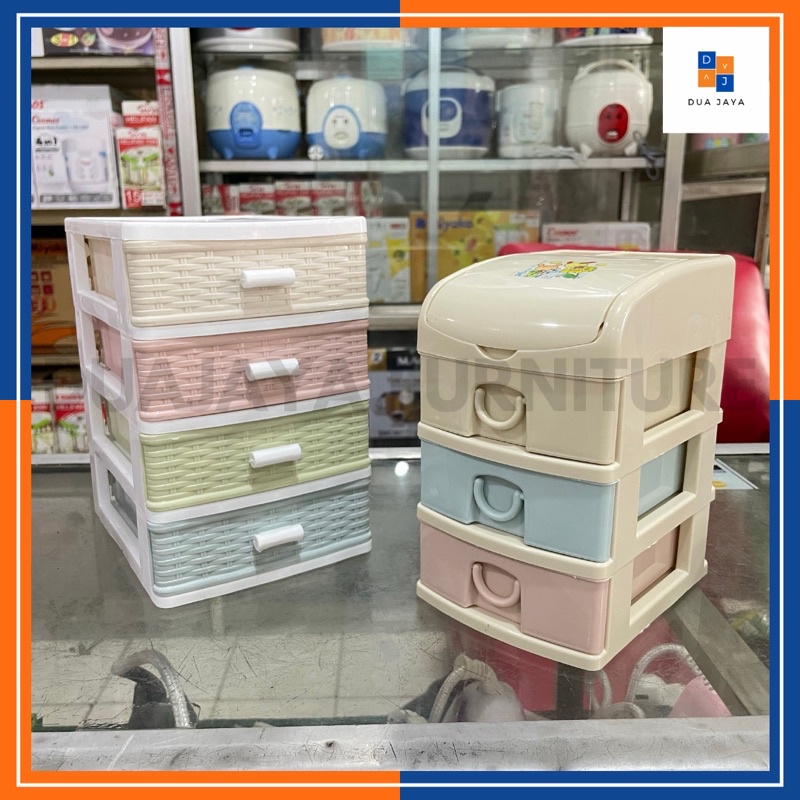 Jual Laci Kecil Plastik Susun 3-4 / Lemari Laci Mini / Mini Container ...